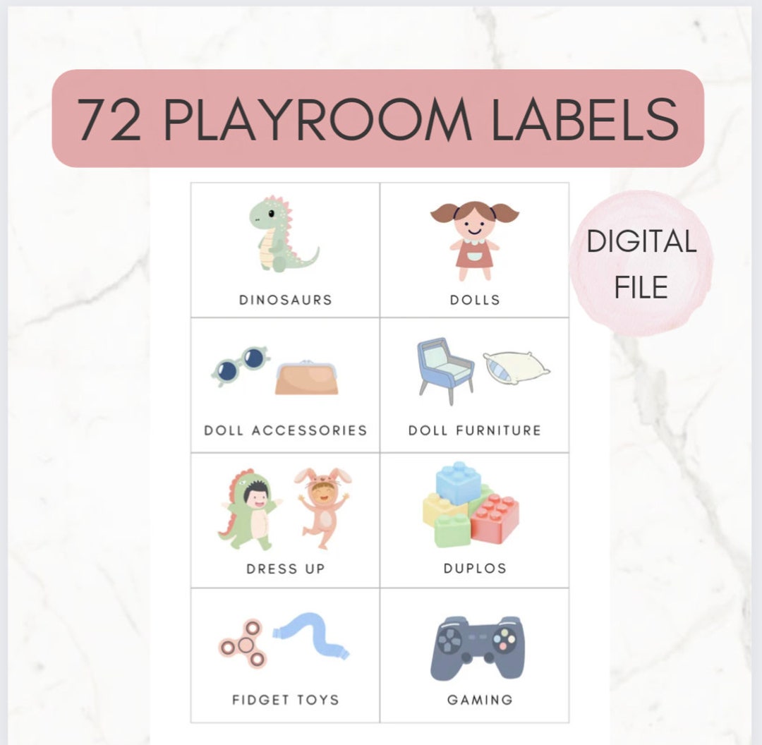 Toy Bin Labels, Playroom Organization, Playroom Labels, Trofast Labels ...