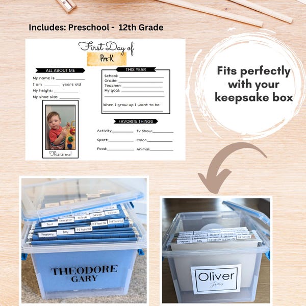 First Day of School Page, Back to School Interview, Printable ...