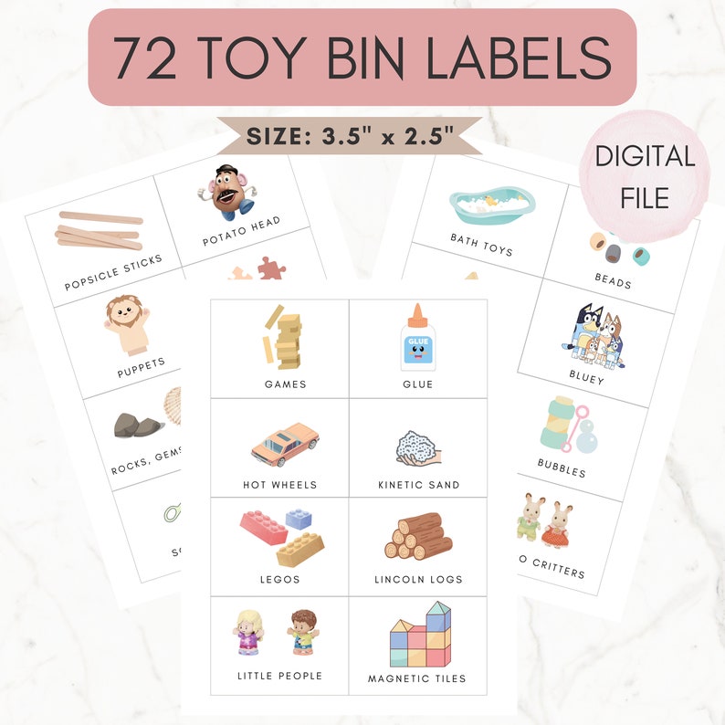 Toy Bin Labels, Playroom Organization, Playroom Labels, Trofast, Cube ...