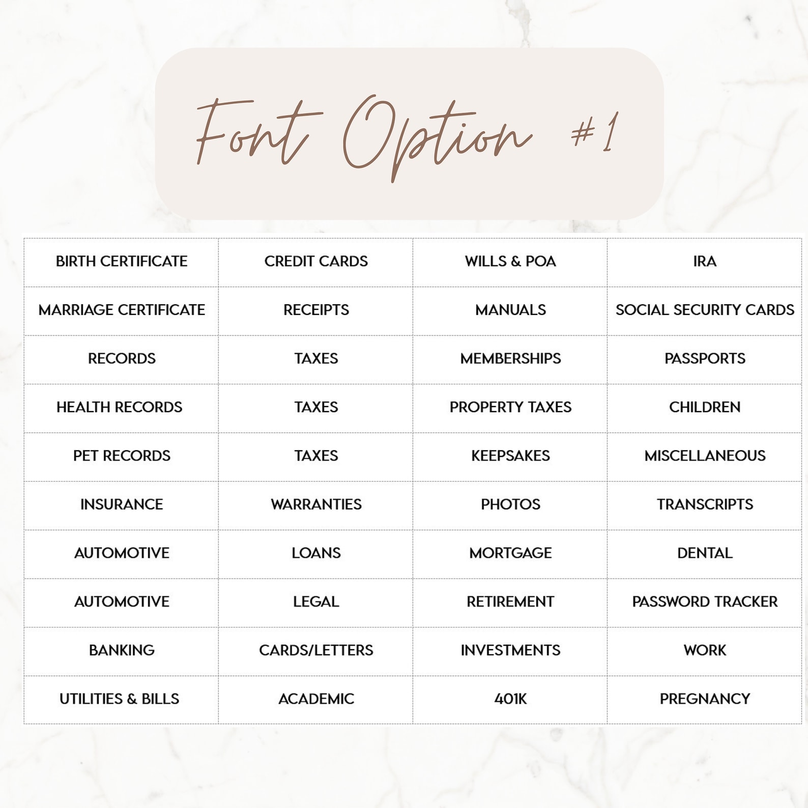 Home Organization Labels, Precut Home Filing System LABELS, Home Office ...