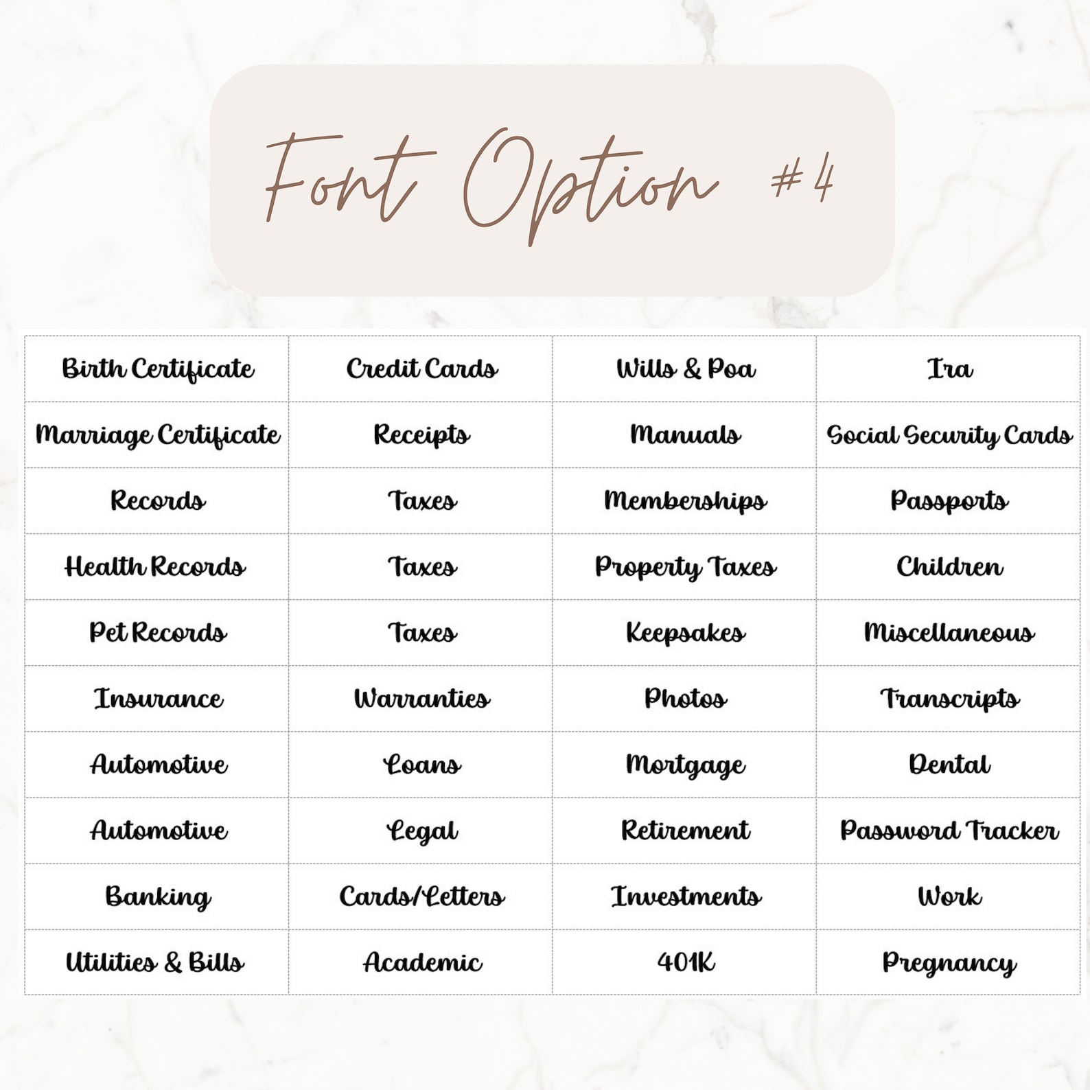 Home Organization Labels, Precut Home Filing System LABELS, Home Office ...