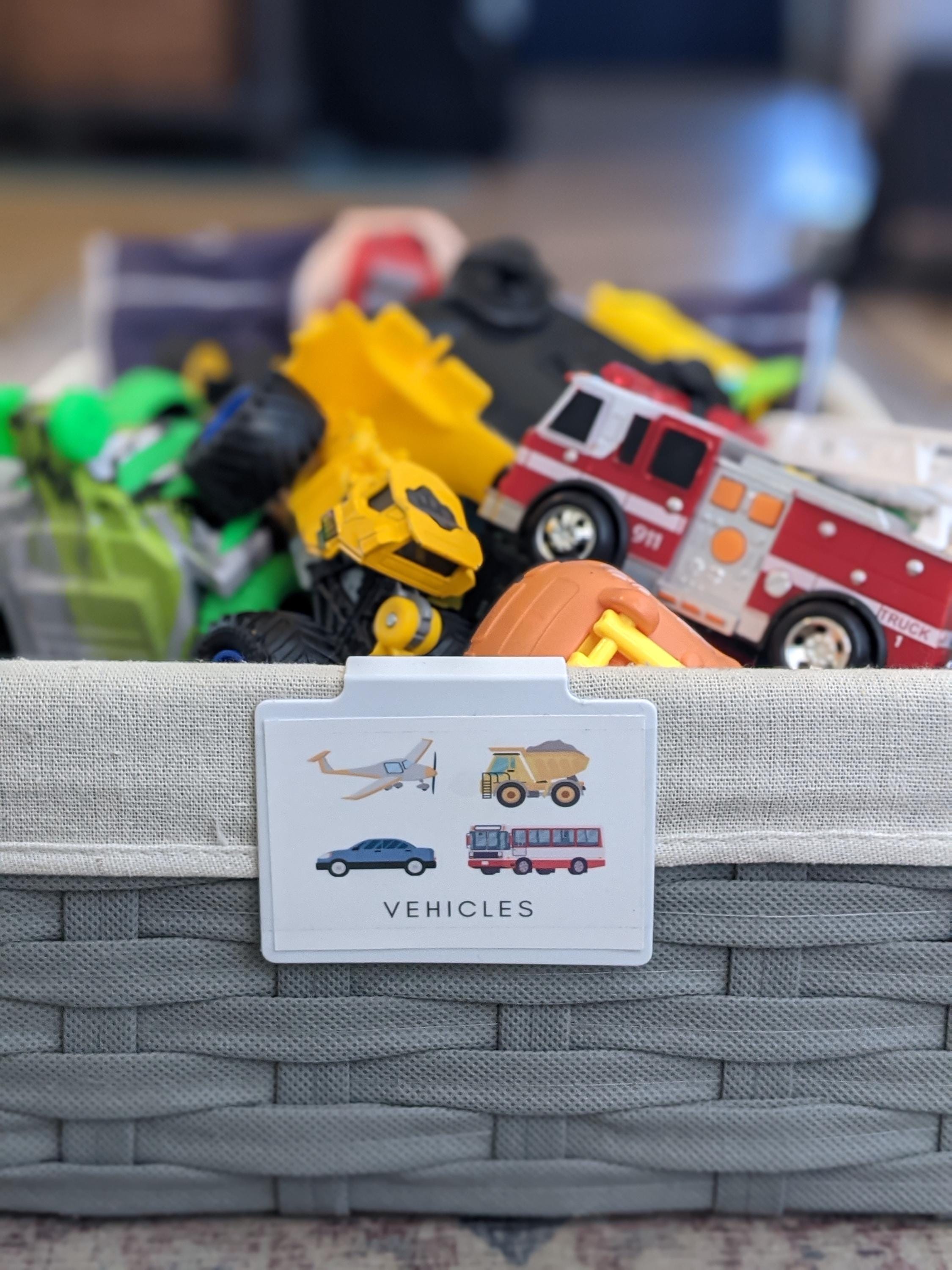 Waterproof Toy Bin Labels: Playroom Organization, Montessori Vinyl ...