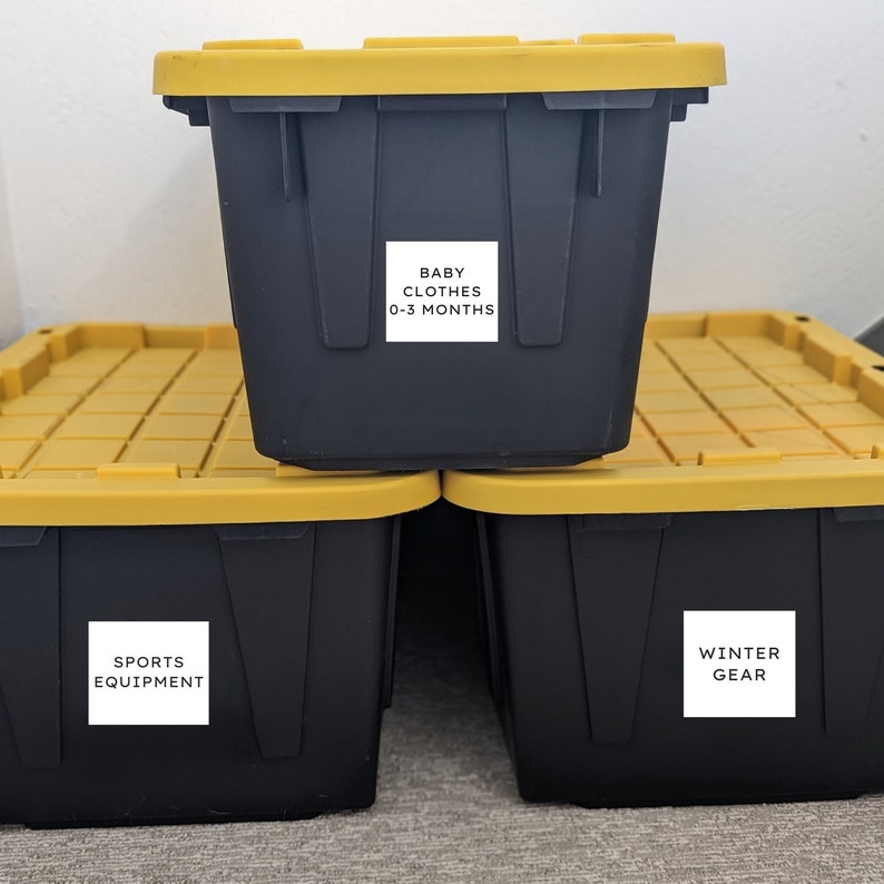 Garage Storage Labels, Organized Labels, Custom Labels, Basement ...