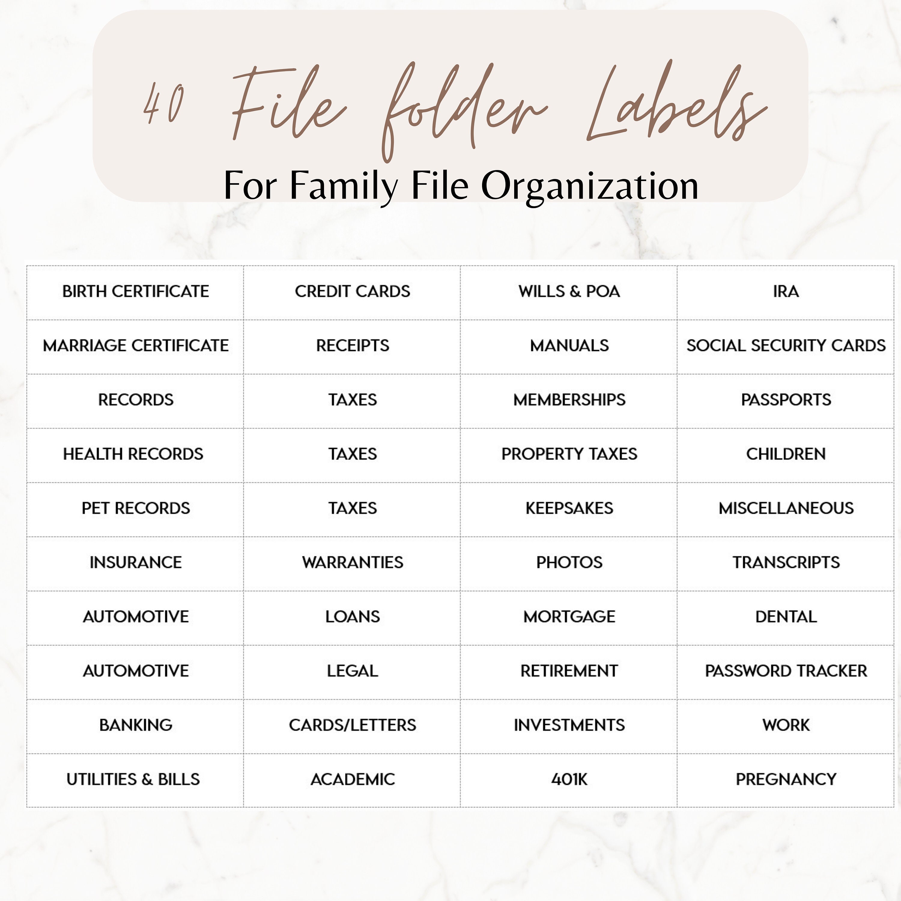 Home Office Labels Precut, Home Office, Home Organization, Organize ...