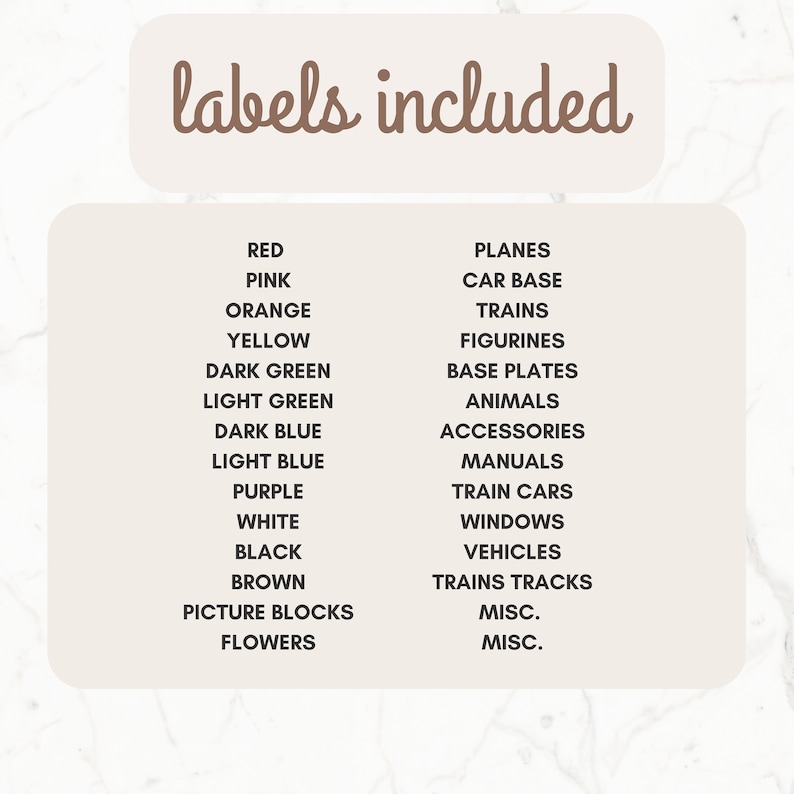 Building Bricks Toy Bin Labels, Montessori, Digital File, Trofast ...