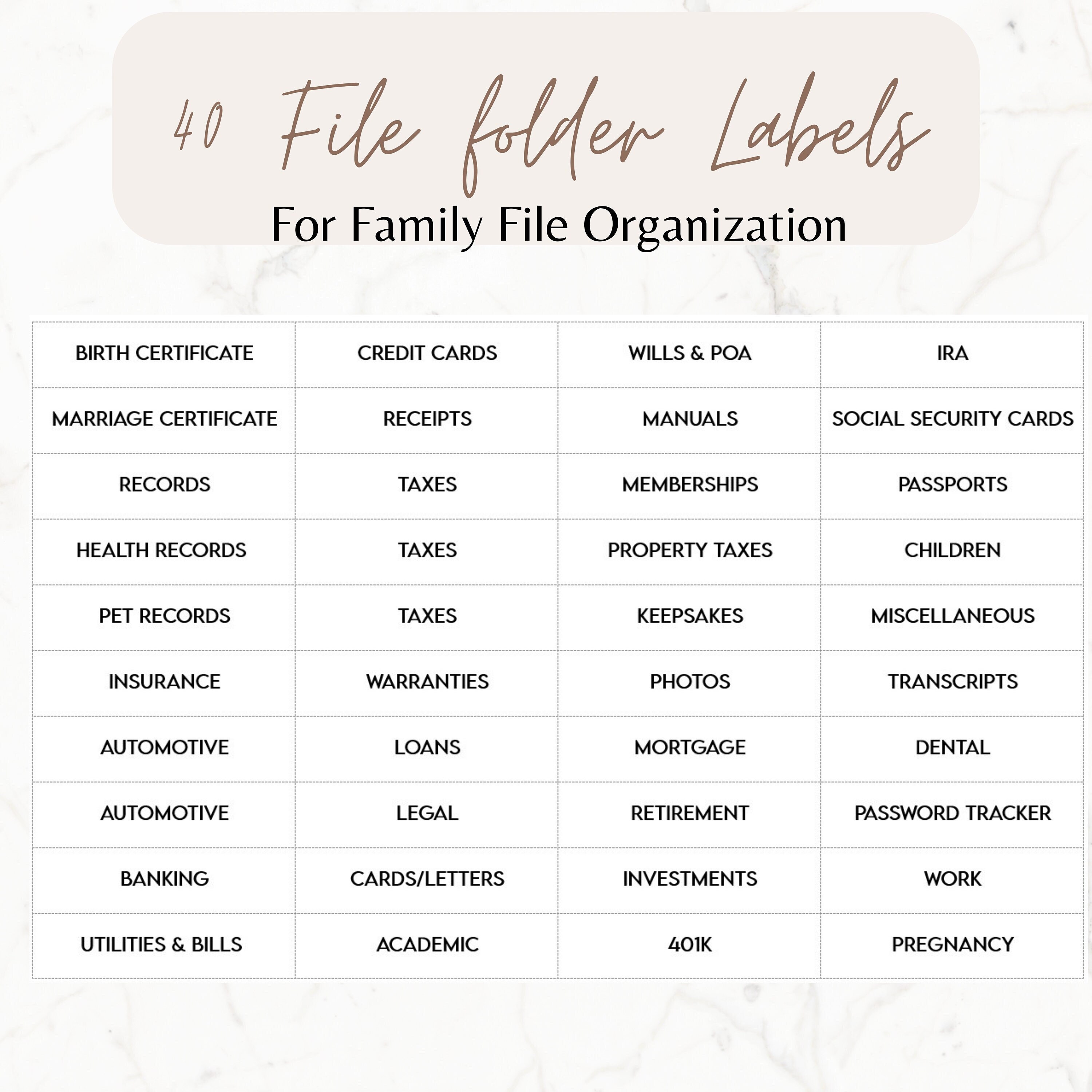 Home Filing System, Home Files, Home Office Organization, File Storage ...