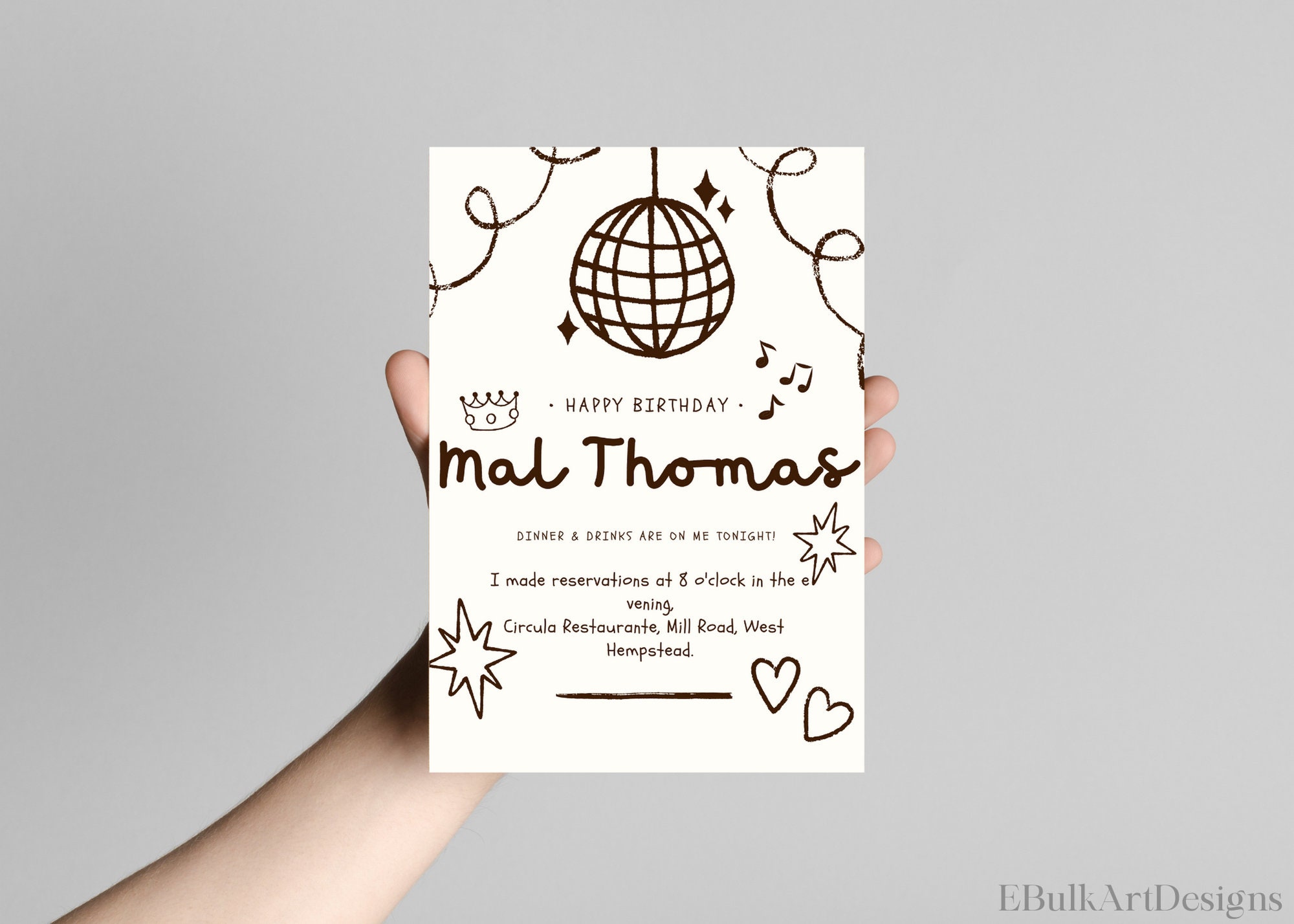 Birthday Party Digital Template Invite- Minimalistic Trendy Aesthetic ...