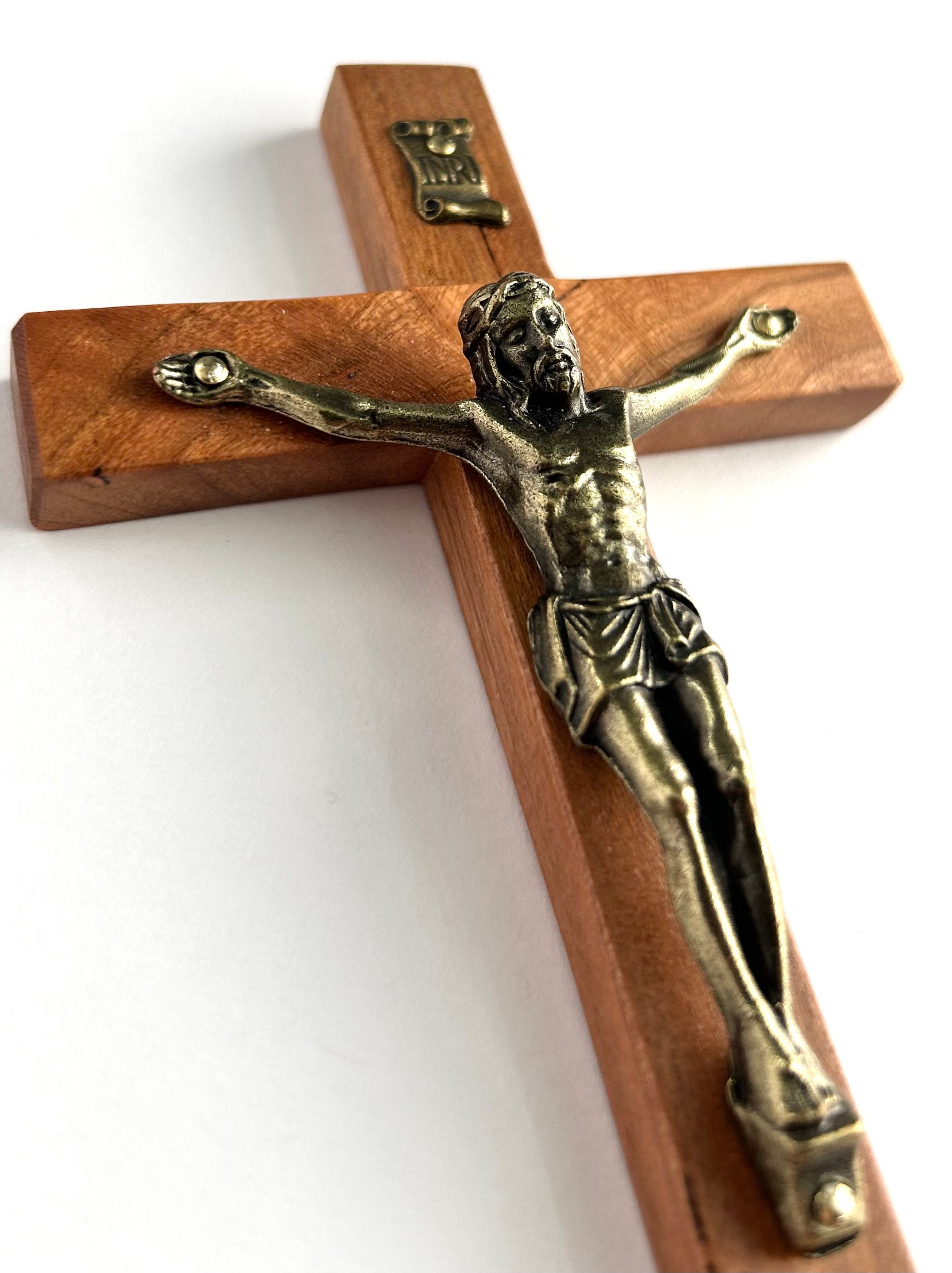 5 Crucifix, Cherry Meditation Crucifix With Brass Corpus for Private ...
