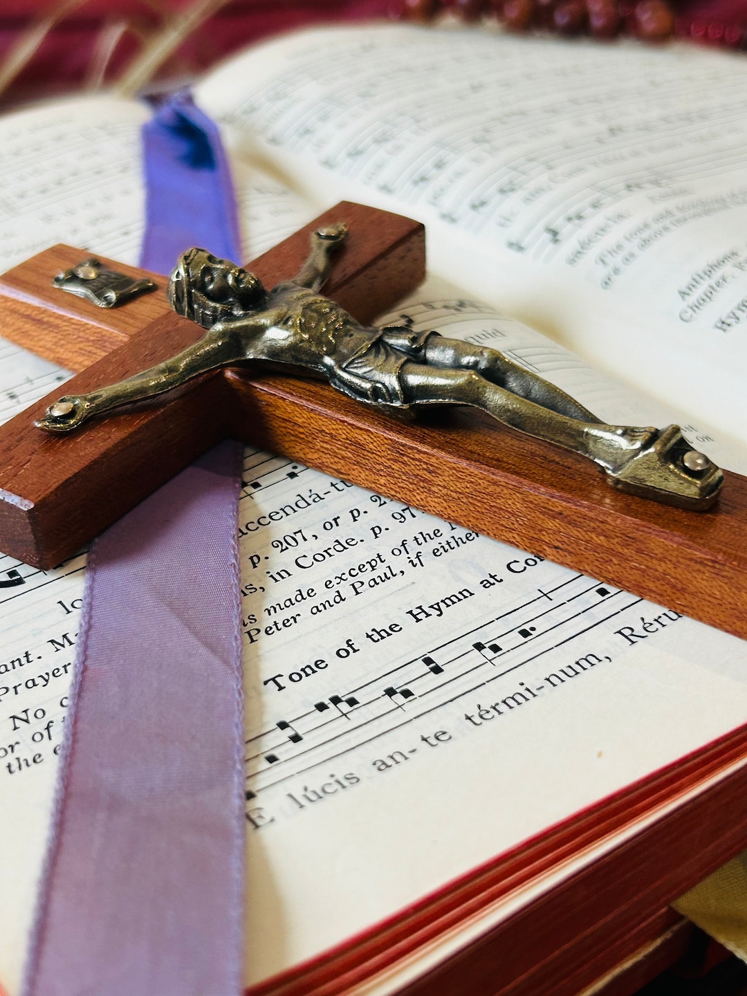 Mahogany Meditation Crucifix: 5 Inch Brass Corpus - Etsy