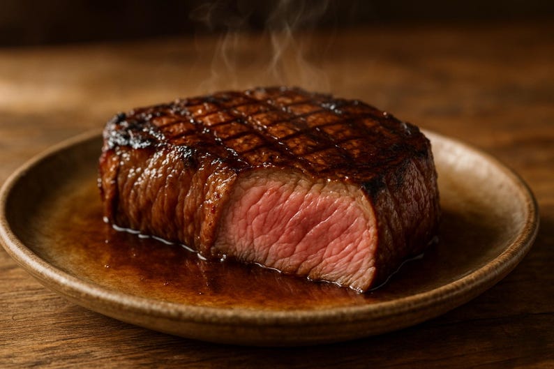 Medium-rare Steak Print – High-resolution Culinary Photography for ...