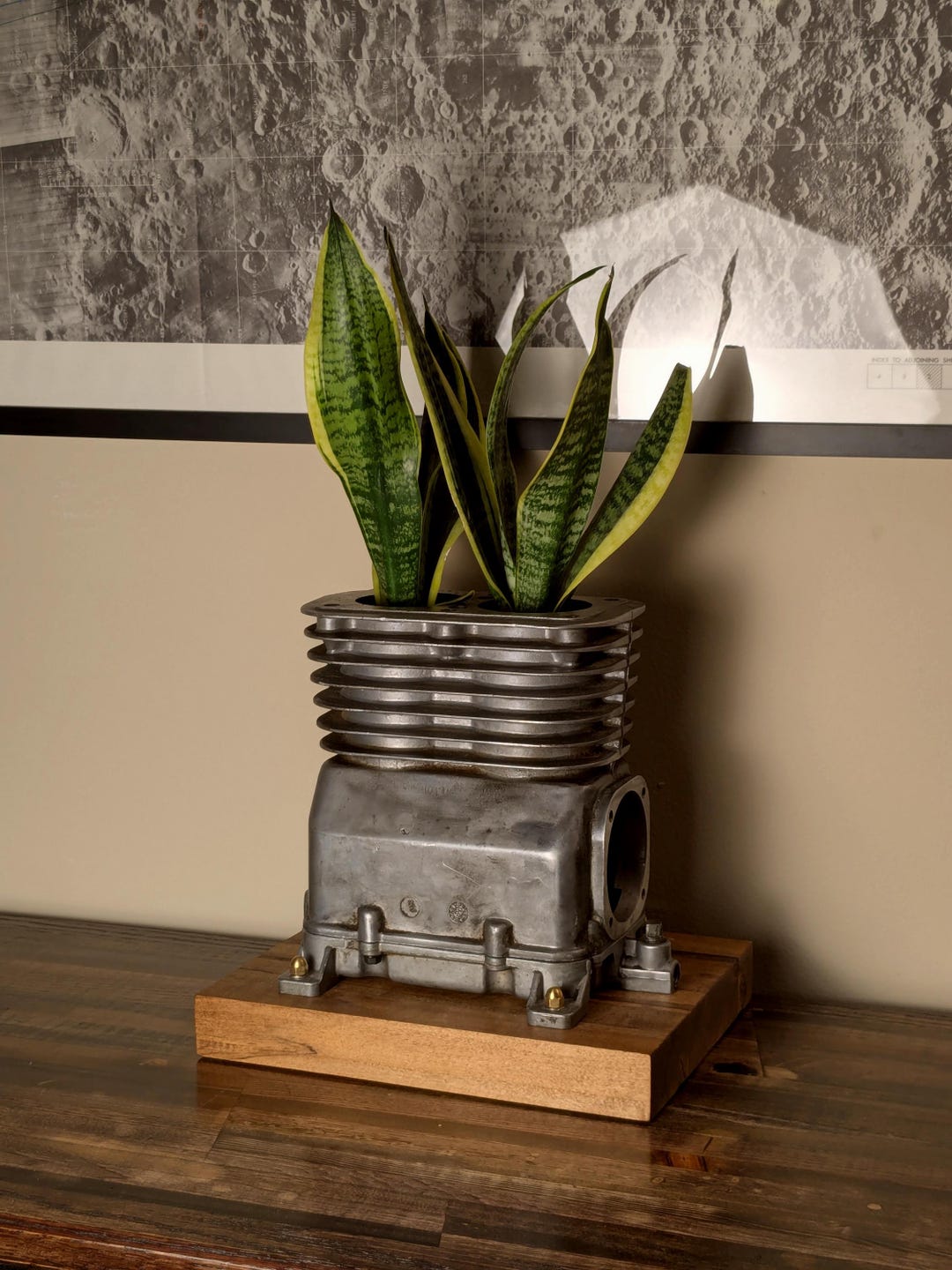 Industrial Twin Cylinder Self-watering Engine Block Planter - Etsy