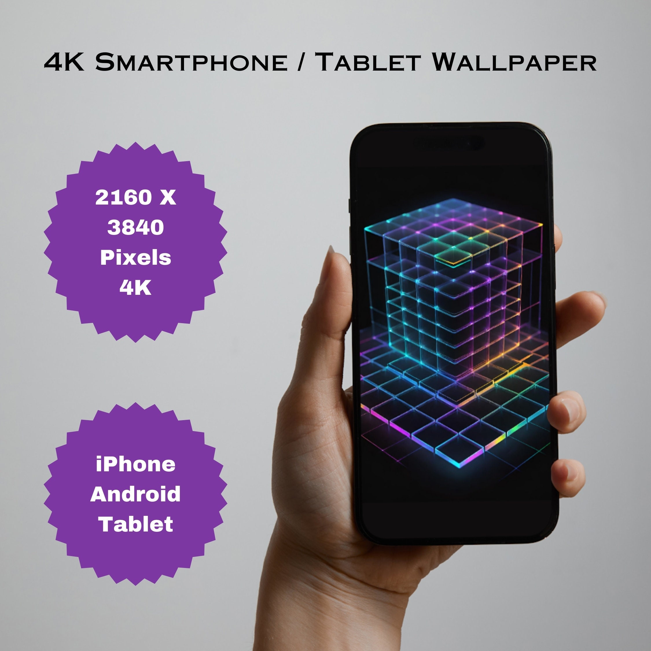 4K Wallpaper, Colorful 3D Cube Structure 4K Wallpapers. for Iphone ...