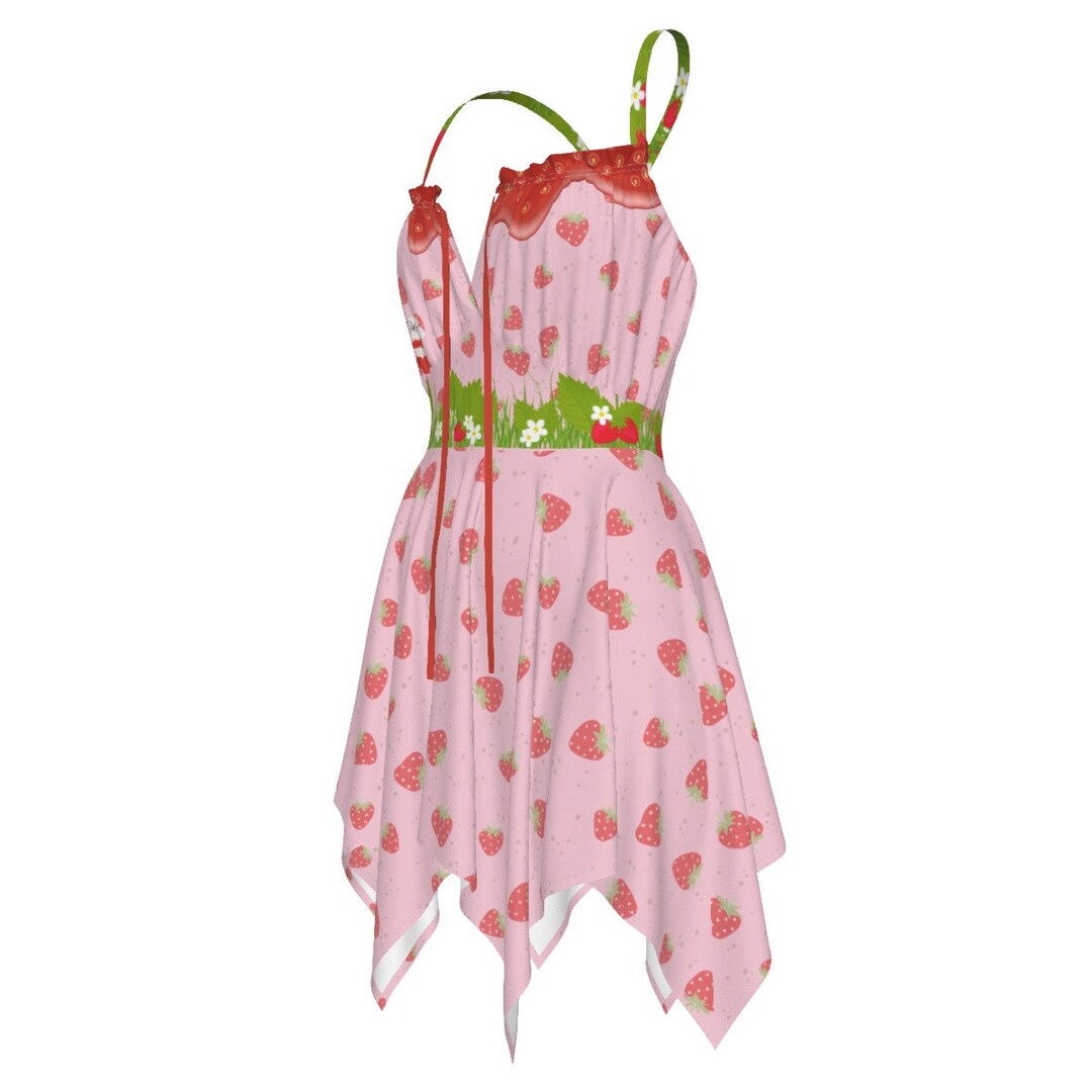 Strawberry Rave Cute Print Women's Slip Fairy Dress for Summer Fashion ...