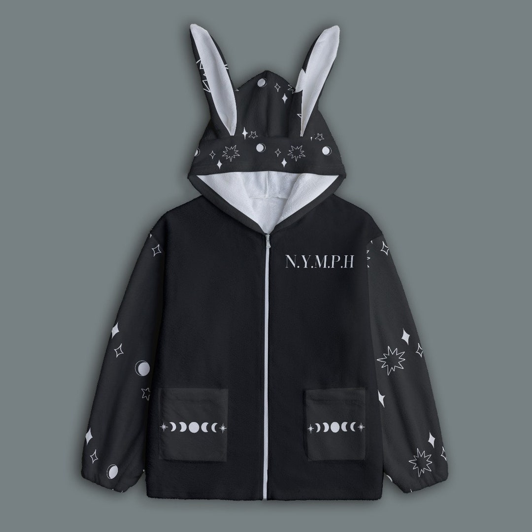 Witchy Nymph Bunny Ears Black & White Soft Plush Household - Etsy