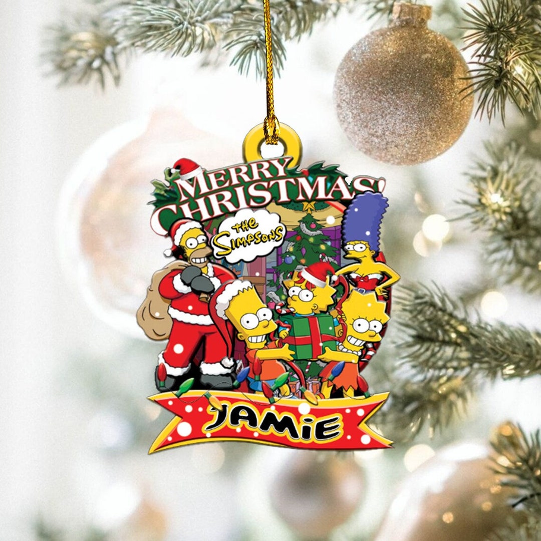 Homer Simpson Hanging Christmas Tree Decoration Personalized - Etsy