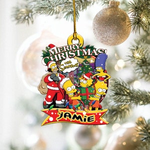 Homer Simpson Hanging Christmas Tree Decoration Personalized - Etsy