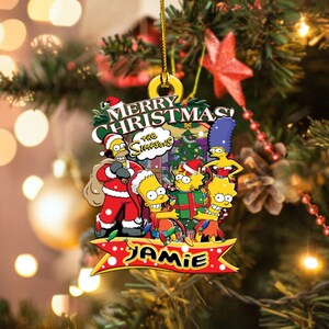 Homer Simpson Hanging Christmas Tree Decoration Personalized - Etsy