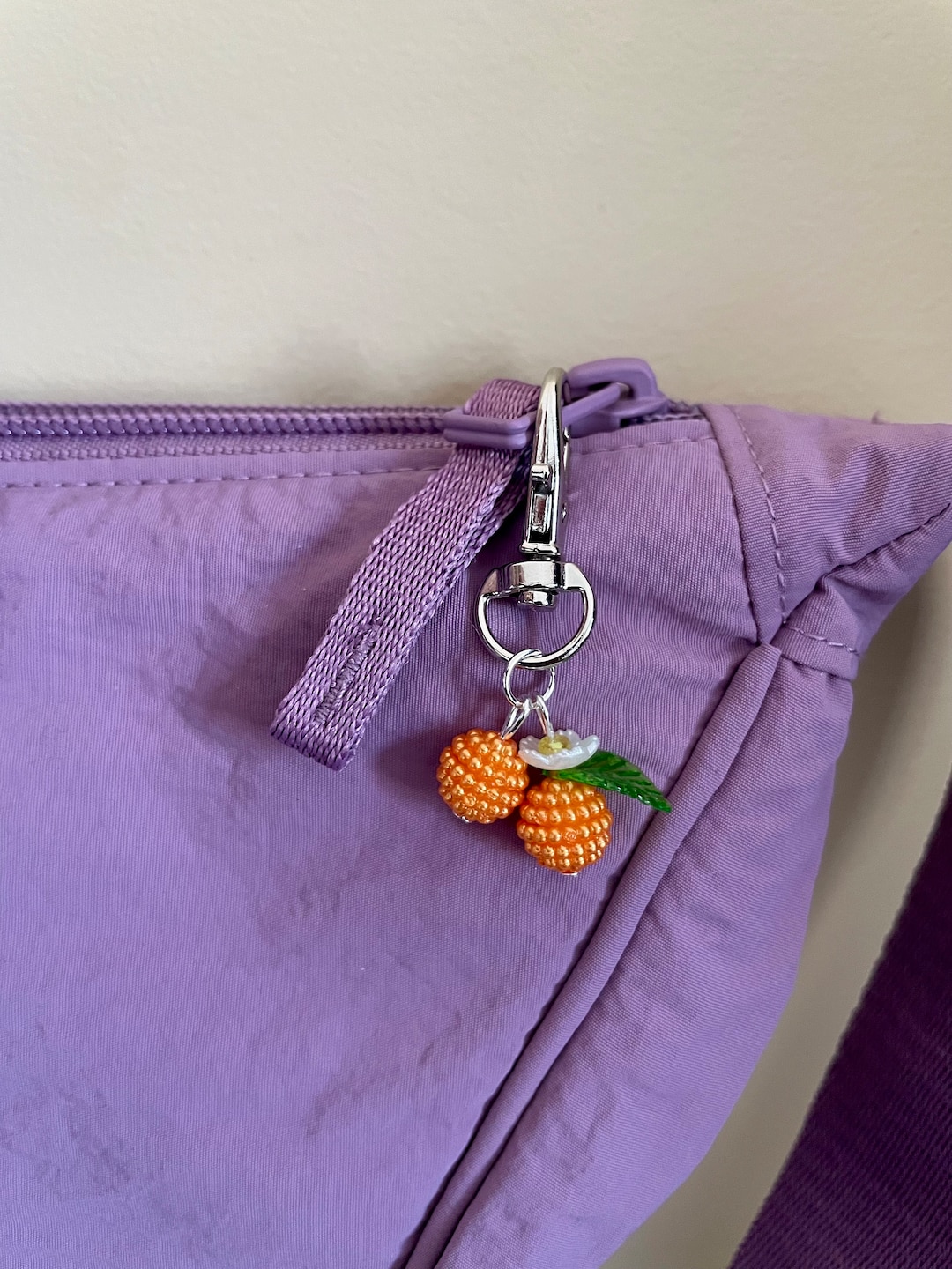 Orange/tangerine/mandarin Fruit Keychain Bag Charm, Cute Handmade ...
