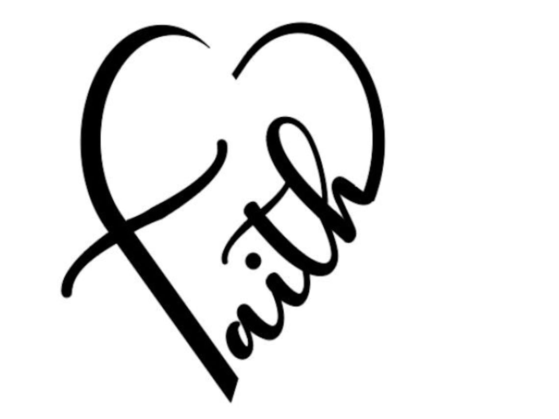 Faith SVG Digital Download Cut File Cricut Faith Crafts Heart Svg Faith ...