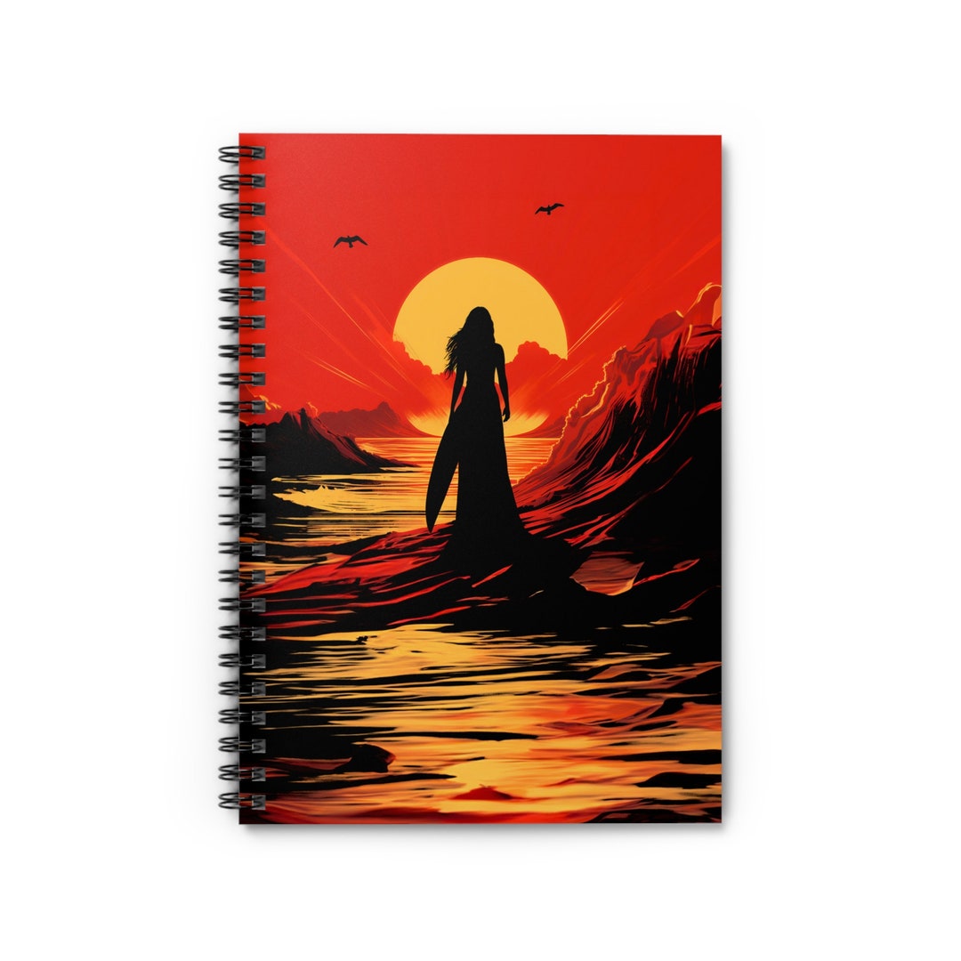 Surfer Goddess Spiral Notebook - Spiral Journal, Surfer Girl, Surf Girl ...