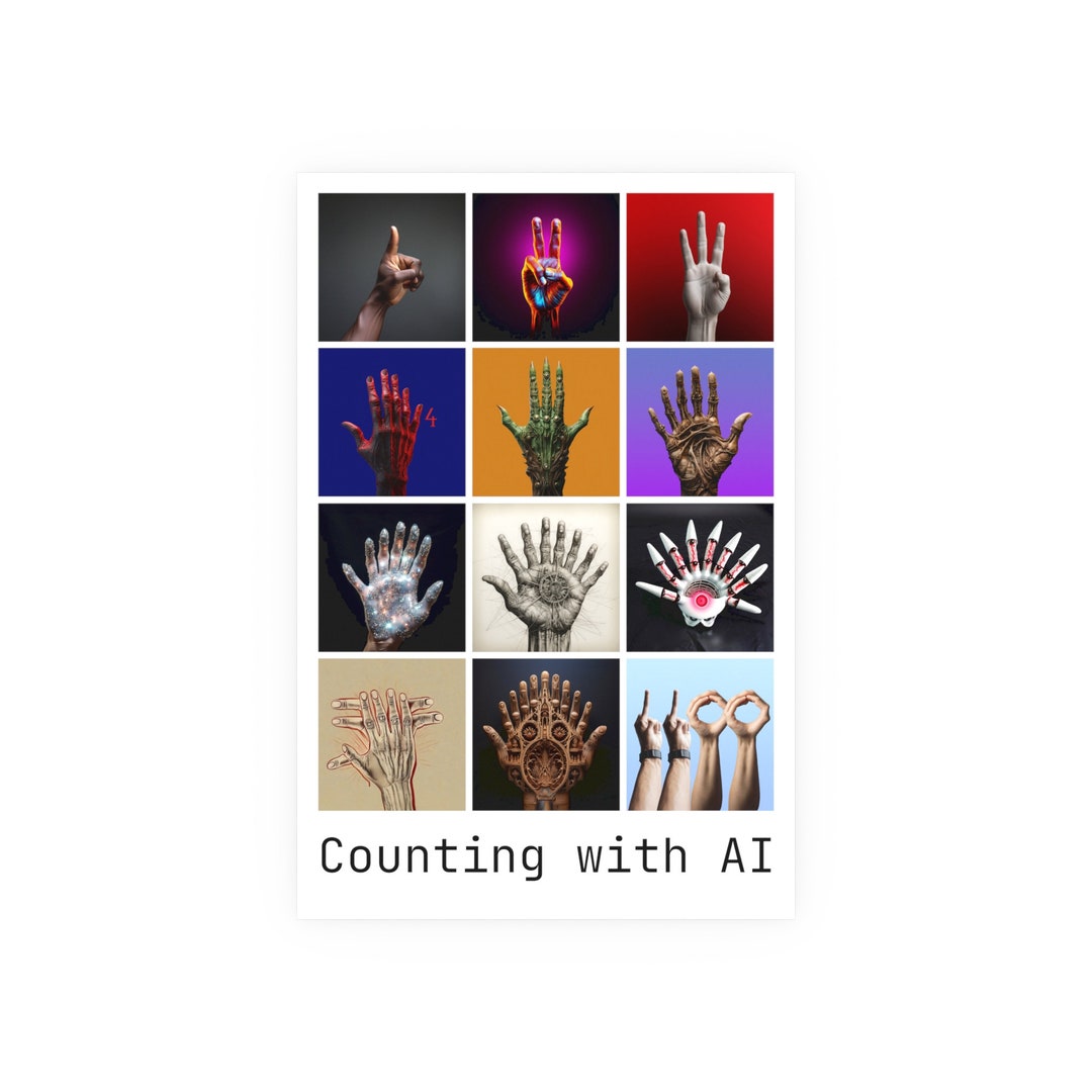 Extra Large Counting With AI Poster - Funny Poster for Office, Living ...