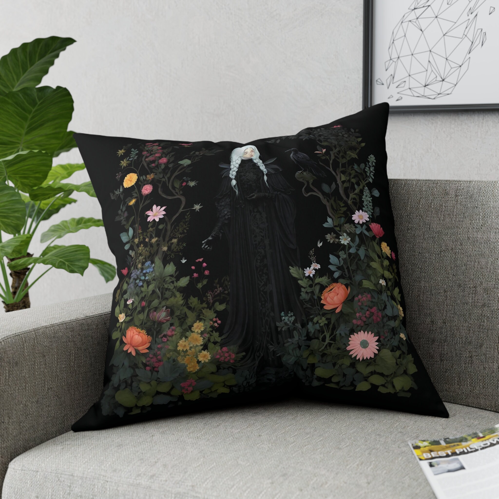 Dark Cottagecore Pillow Sanctuary in the Wilds Dark - Etsy