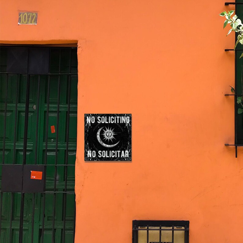 No Soliciting Solicitar Bilingual Sign - Outdoor Quality, English and ...