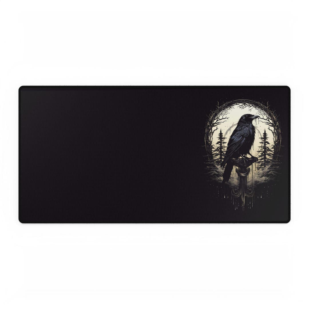 Night's Sentinel Gothic Raven Desk Mat Mouse Pad Gift for Teacher Nurse ...