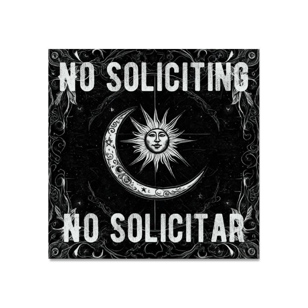 No Soliciting Solicitar Bilingual Sign - Outdoor Quality, English and ...