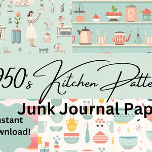 1950s Kitchen Pattern Collection Digital Download of 25 Vintage ...