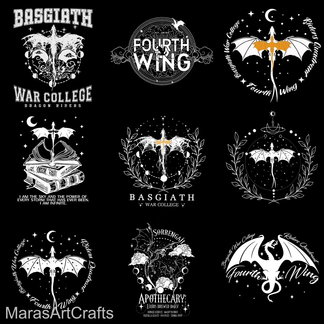 Fourth Wing Png, Basgiath Digital File, Rebecca Yarros Png, Fourth Wing ...