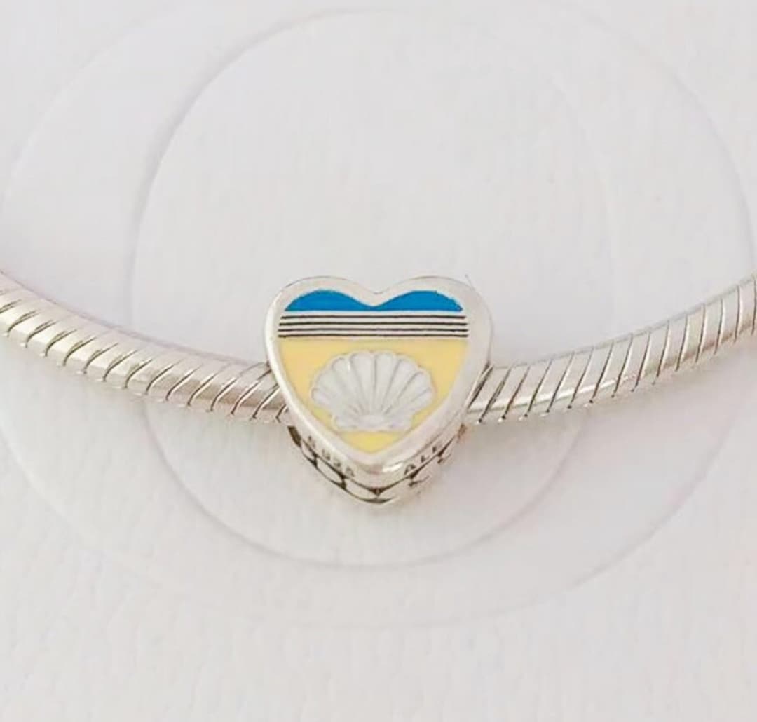 Pandora Cape May Seashell Beach Scene Charm Travel Heart - Etsy