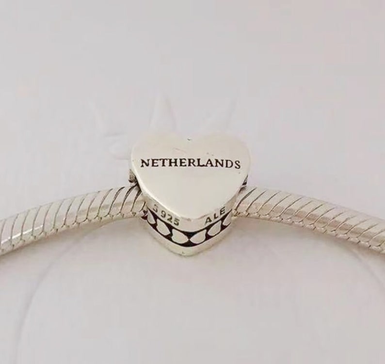 Pandora Netherlands and Tulip Sterling Silver Charm - Etsy