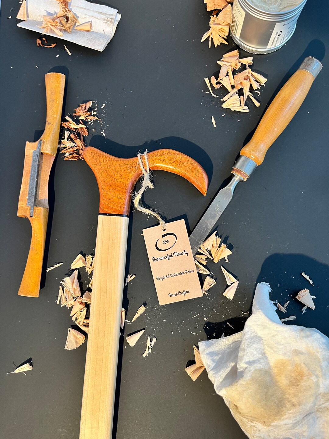 Walking Stick Hand Crafted Walking Stick Recycled and Sustainable ...