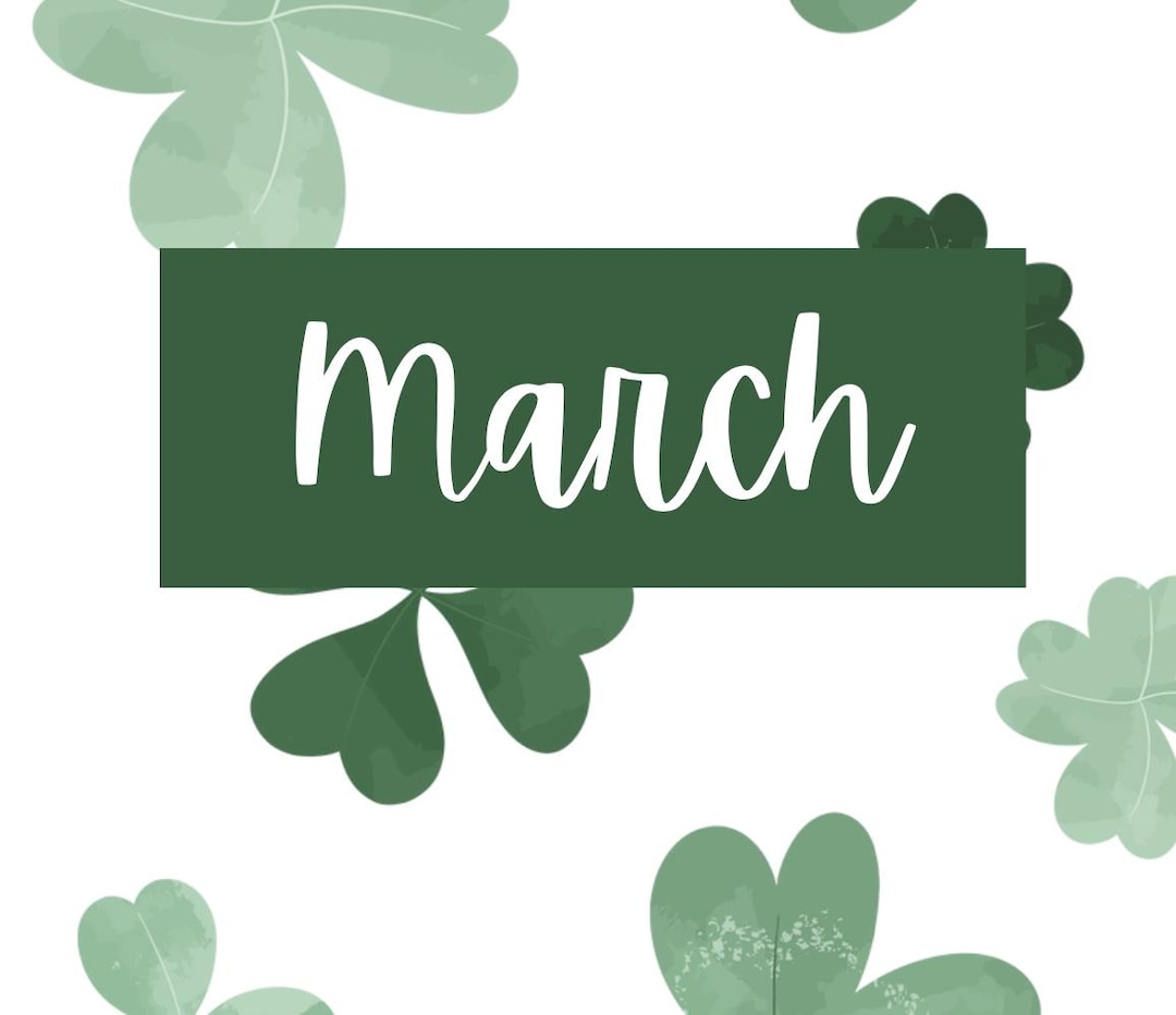 March Bullet Journal Template - Etsy