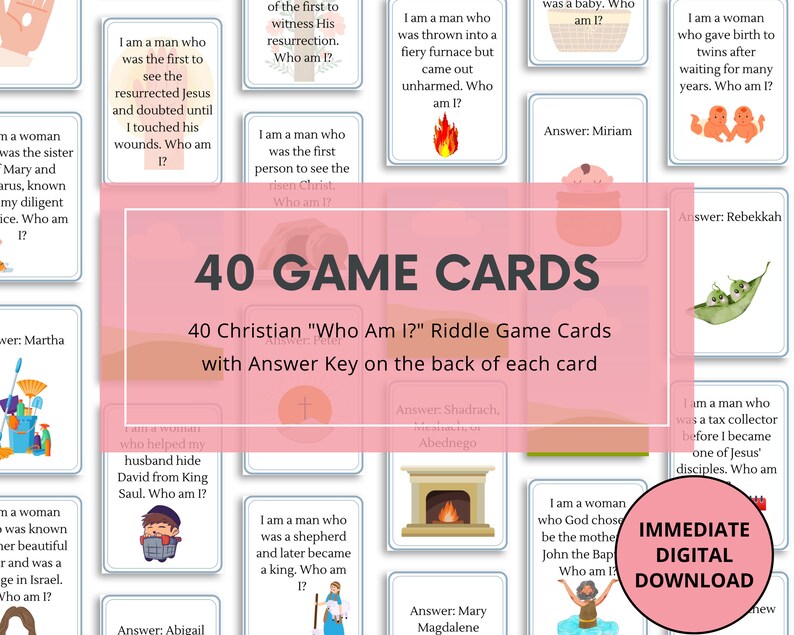 Christian Bible Activity Game for Kids, for Teens, for Adults, for ...