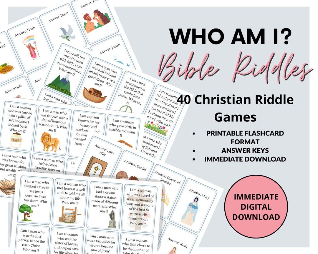 Christian Bible Activity Game for Kids, for Teens, for Adults, for ...