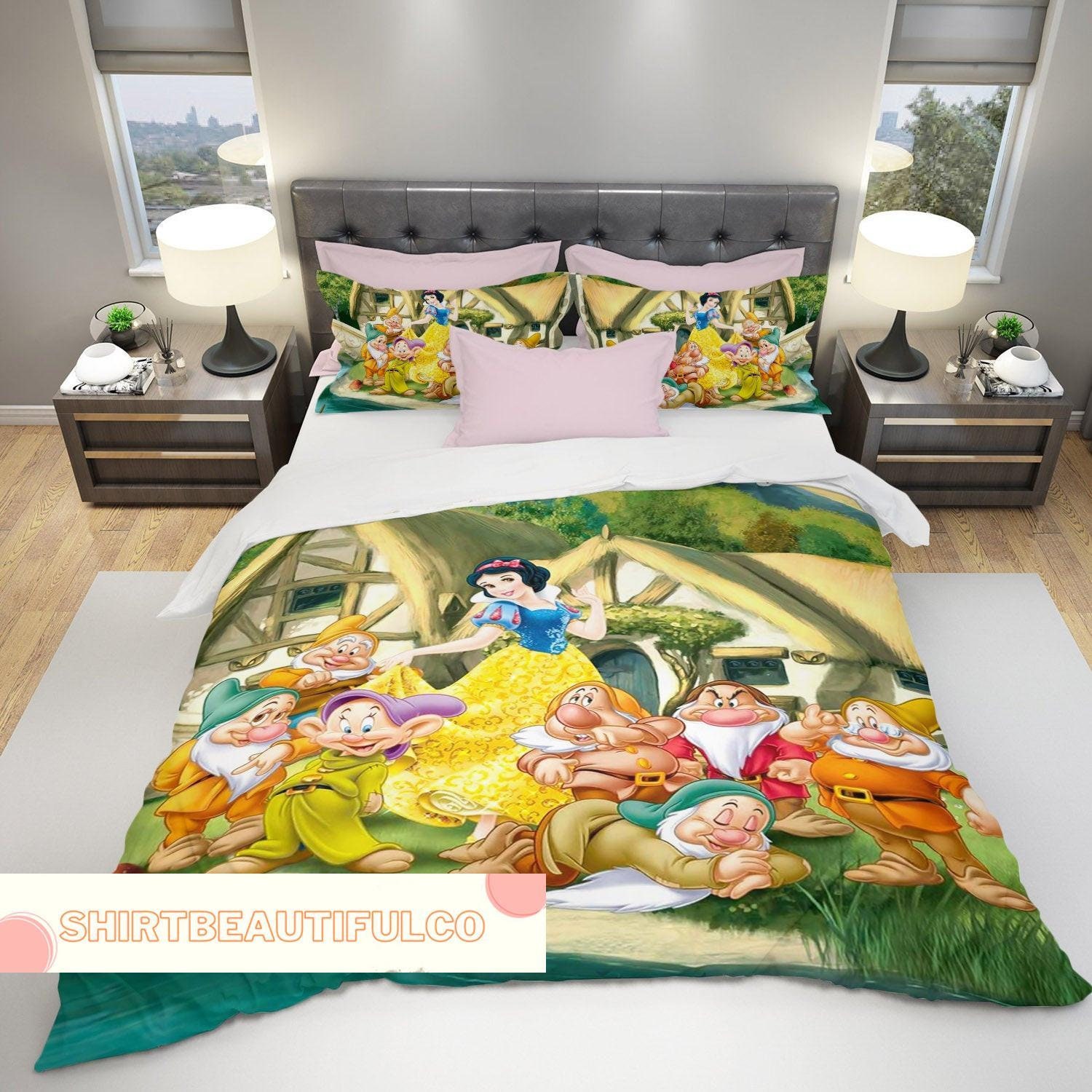 Snow White Bedding Set, Disney Snow White Duvet Set, Funny Snow White ...