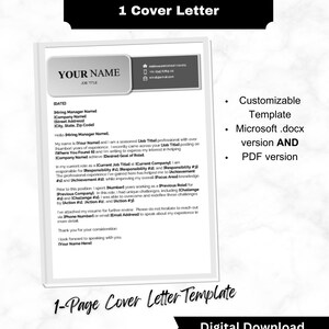 Professional Resume Template for Microsoft Word + PDF + Resume Cover ...