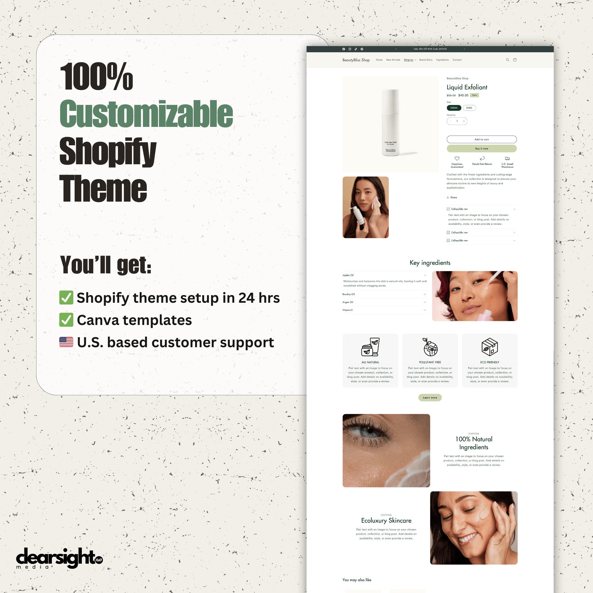 Shopify Setup in 24 Hrs, Shopify Template for Beauty Store, Hair ...