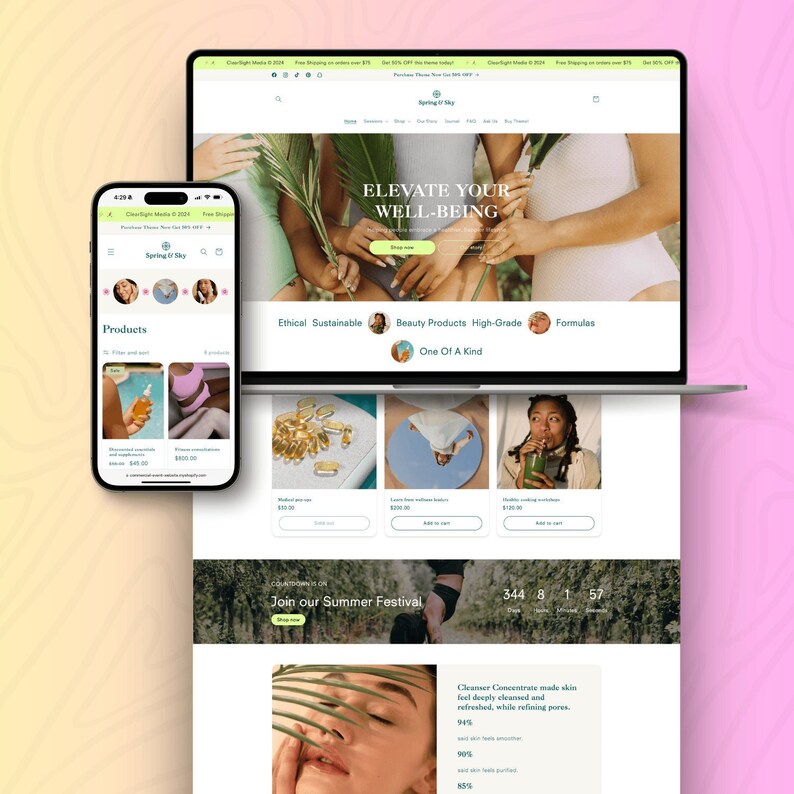 Beauty Website Template for Shopify, Beauty Store Shopify Theme ...