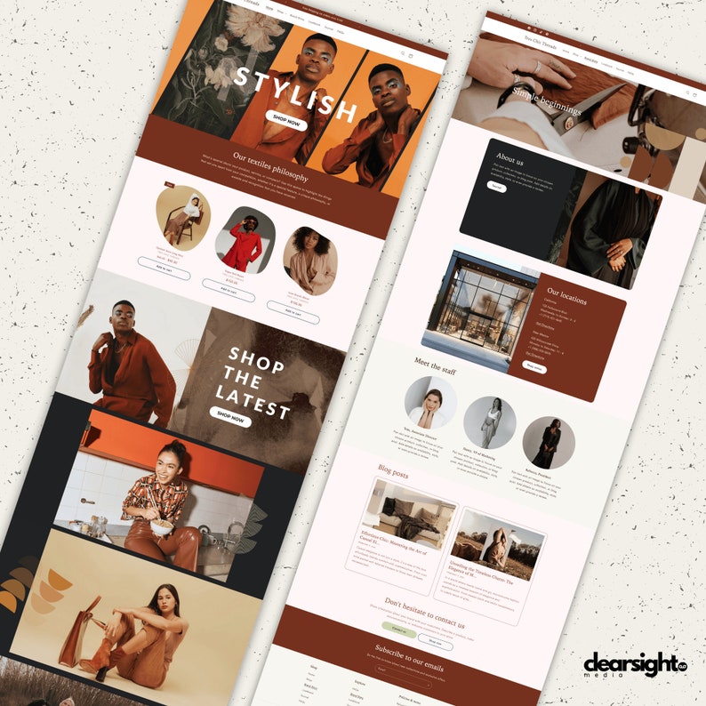Luxury Shopify Theme Template for Fashion Boutique, Ecommerce Web ...