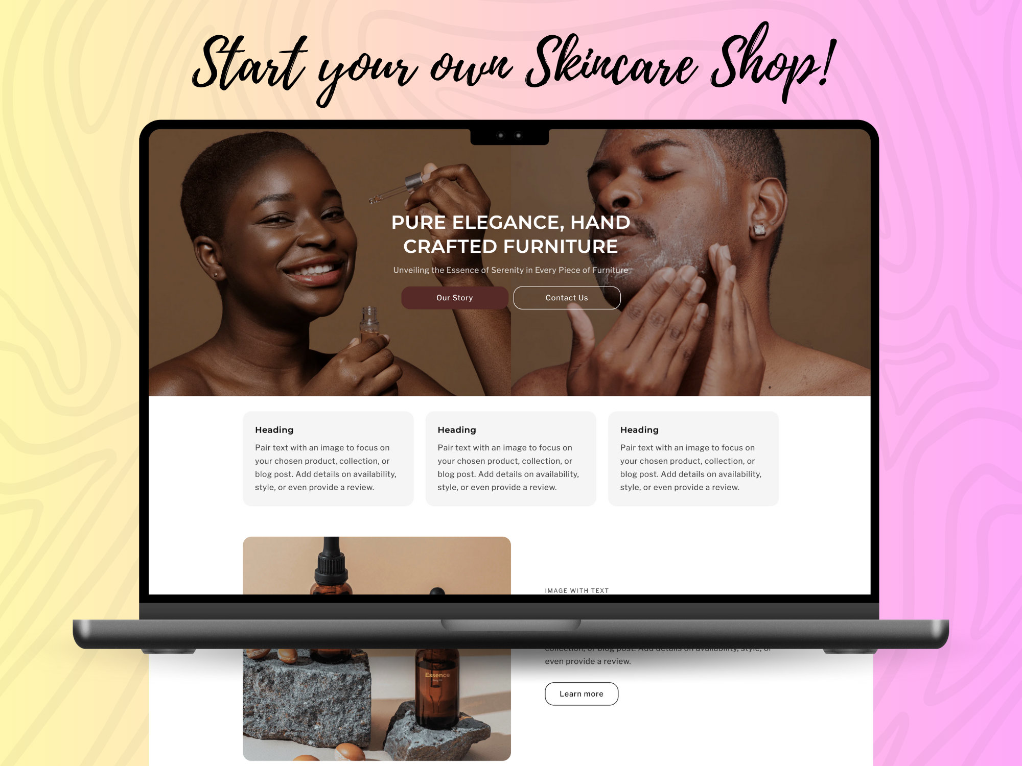 Skincare Shopify Template, Beauty Template, Makeup Website, Clean and ...