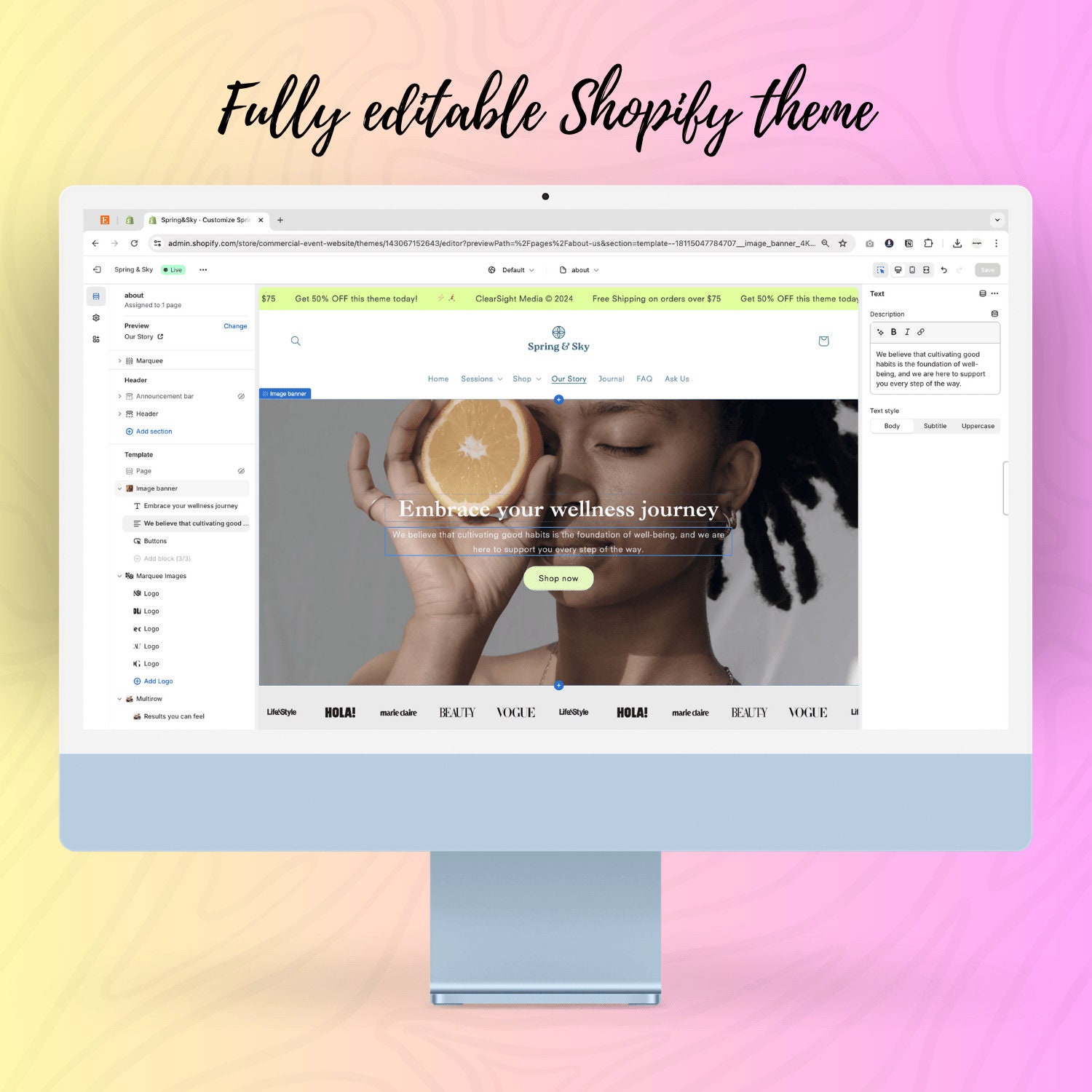 Beauty Website Template for Shopify, Beauty Store Shopify Theme ...