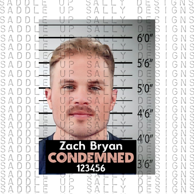 Zach Bryan Condemned PNG Sublimation Design Download DTF Print Country ...