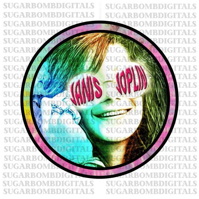 Janis Joplin PNG Sublimation Design Download DTF Print Tumbler Sticker ...