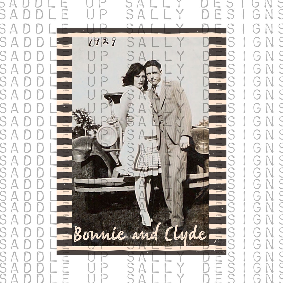 Bonnie & Clyde PNG Sublimation Design Download DTF Print Tumbler ...