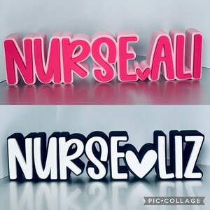 Personalized Desk Name Plate, Nurse Name Sign, Office Gifts for Boss ...
