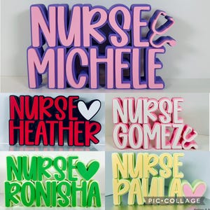 Personalized Desk Name Plate, Nurse Name Sign, RN Name Plate, Medical ...