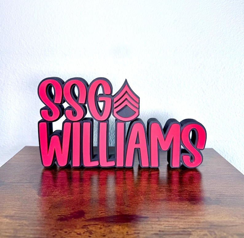 Personalized Military Name Plate, Army, Navy, Marines, Air Force ...